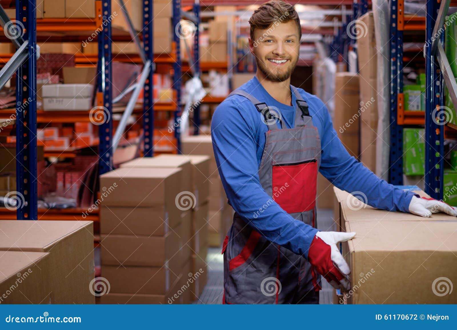 Porter carrying boxes stock photo. Image of porter, order - 61170672