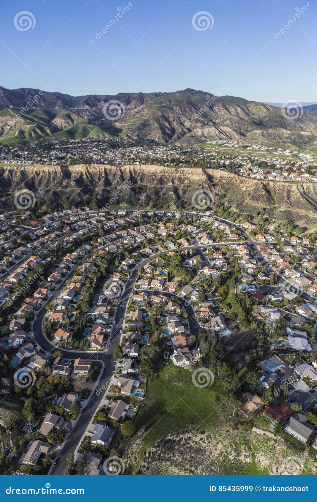 Porter Ranch California Aerial View Stockbild - Bild von sankt ...