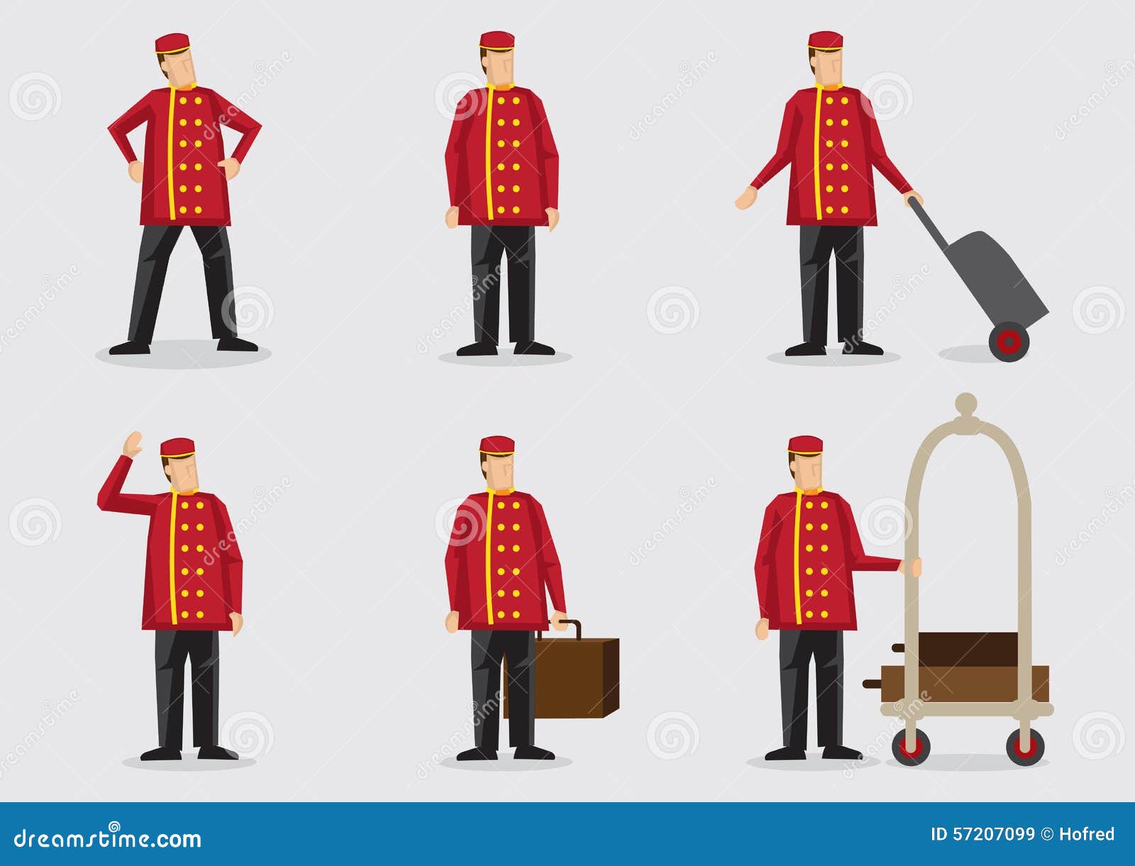 Porter Vector Cartoon Character Ilustración del Vector - Ilustración de ...