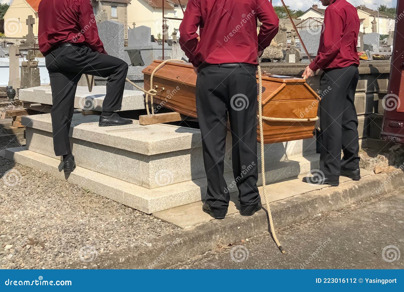 Coffin Bearer Carrying Casket At Funeral Royalty-Free Stock Photo ...