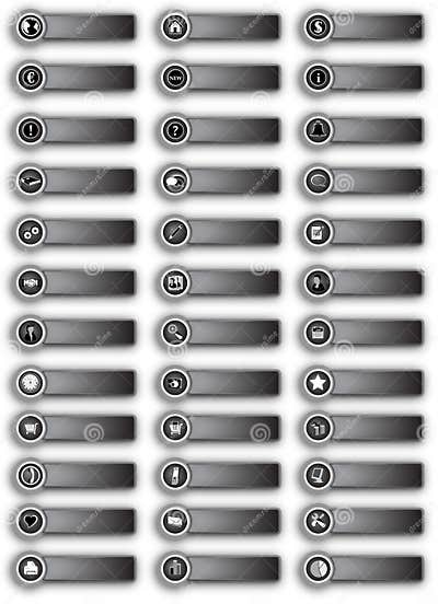 Portfolio black buttons editorial photo. Illustration of black - 6980736