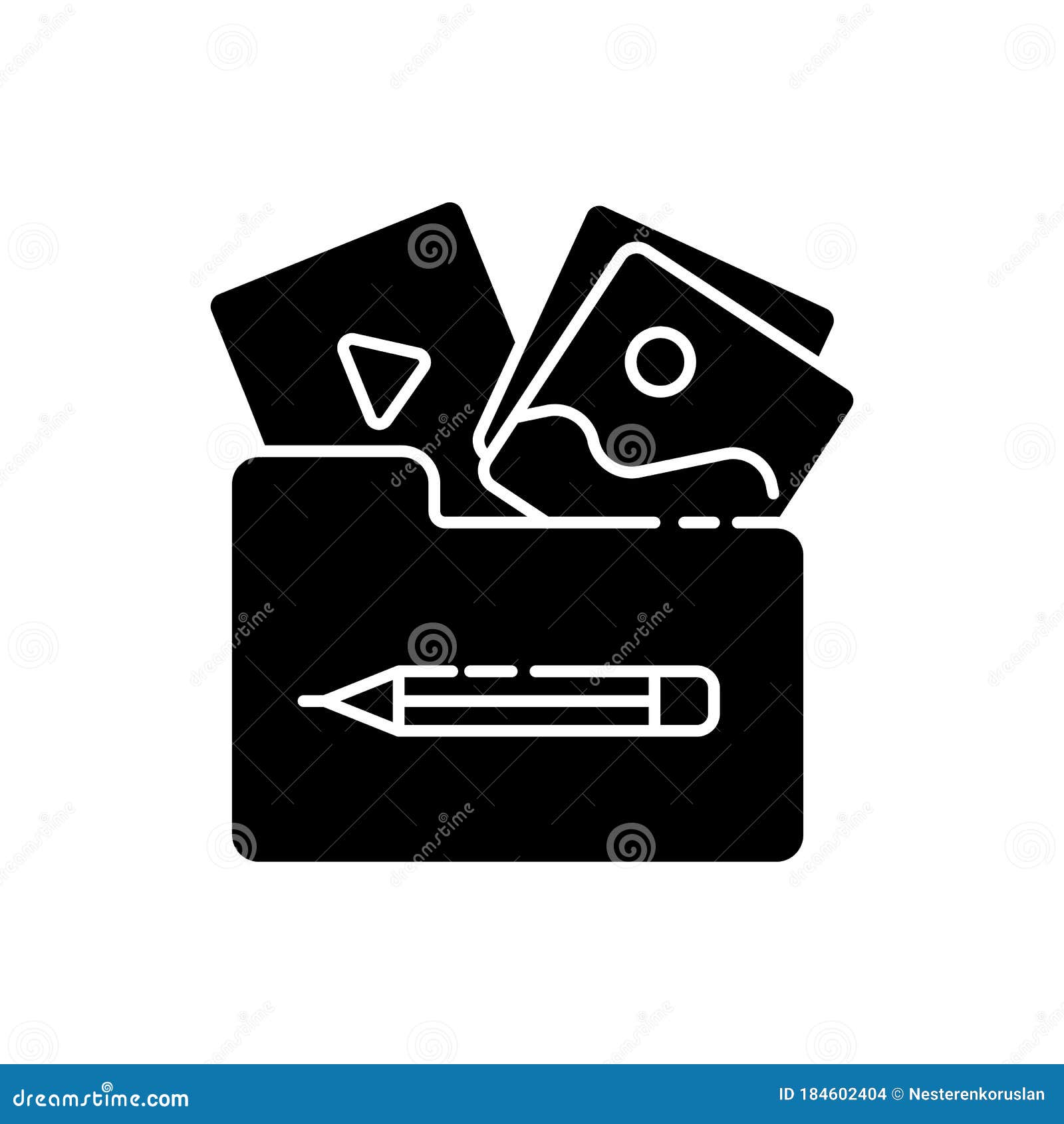Portfolio black glyph icon stock vector. Illustration of multimedia ... Portfolio black glyph icon stock vector. Illustration of multimedia ...