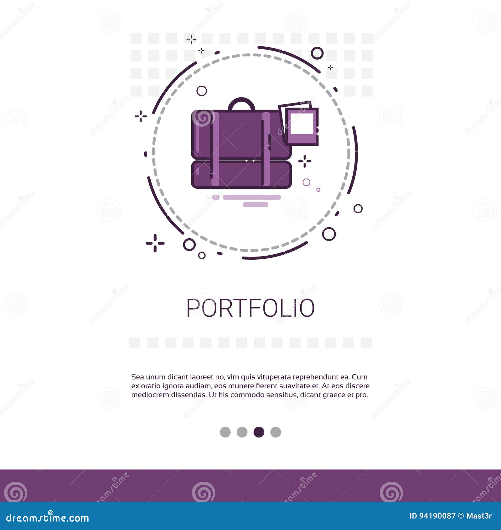 Portfolio Case with Document Contract Business Web Banner with Copy ...