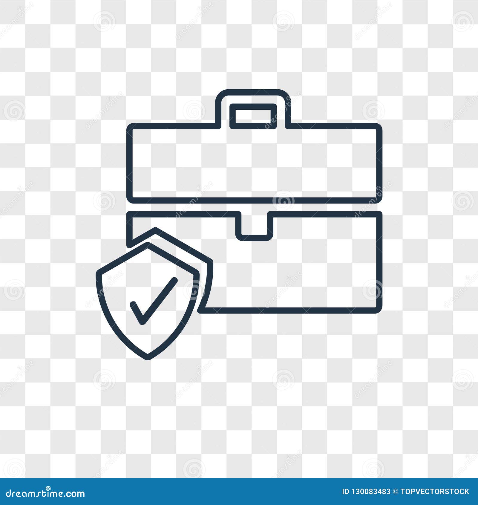 Portfolio Concept Vector Linear Icon Isolated on Transparent Background ...