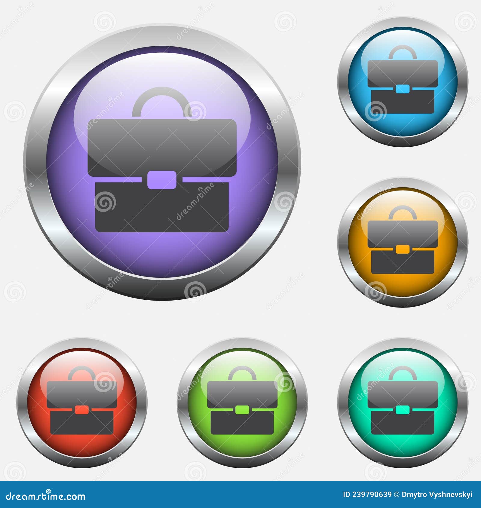 Portfolio glass buttons stock illustration. Illustration of file ...