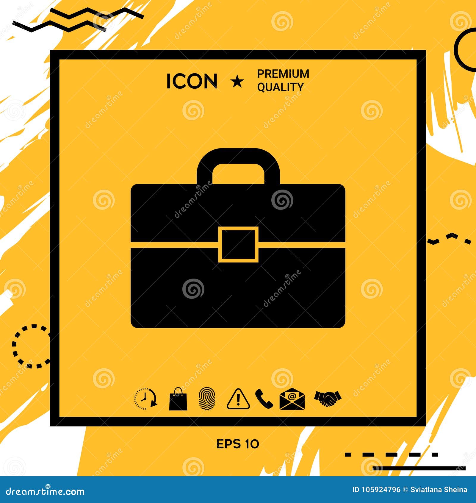 Portfolio symbol icon stock vector. Illustration of sign - 105924796