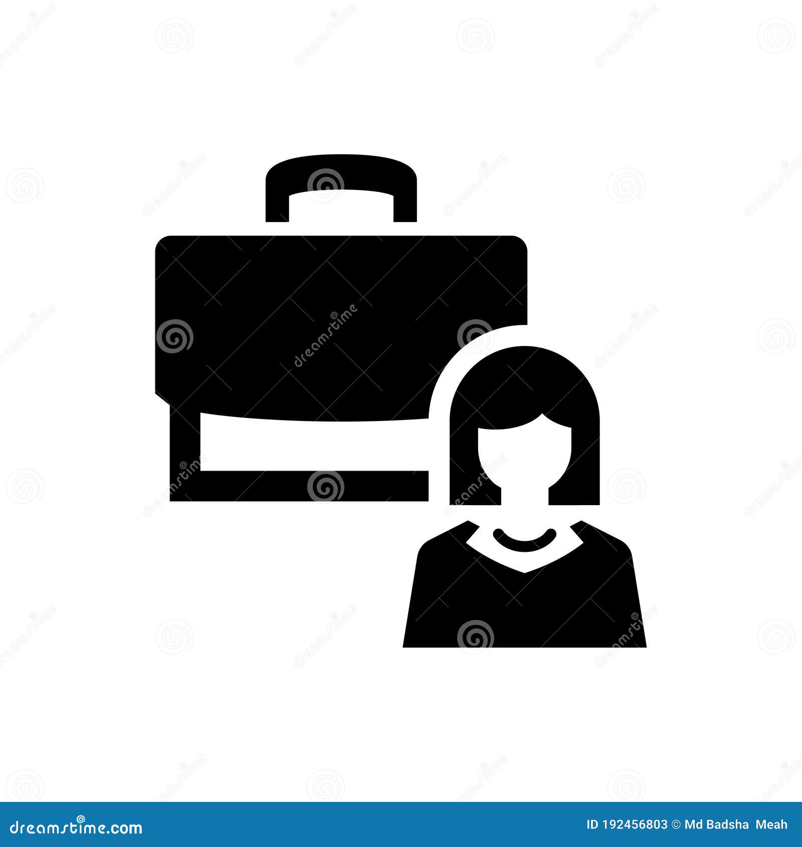Portfolio Icon stock vector. Illustration of symbol - 192456803