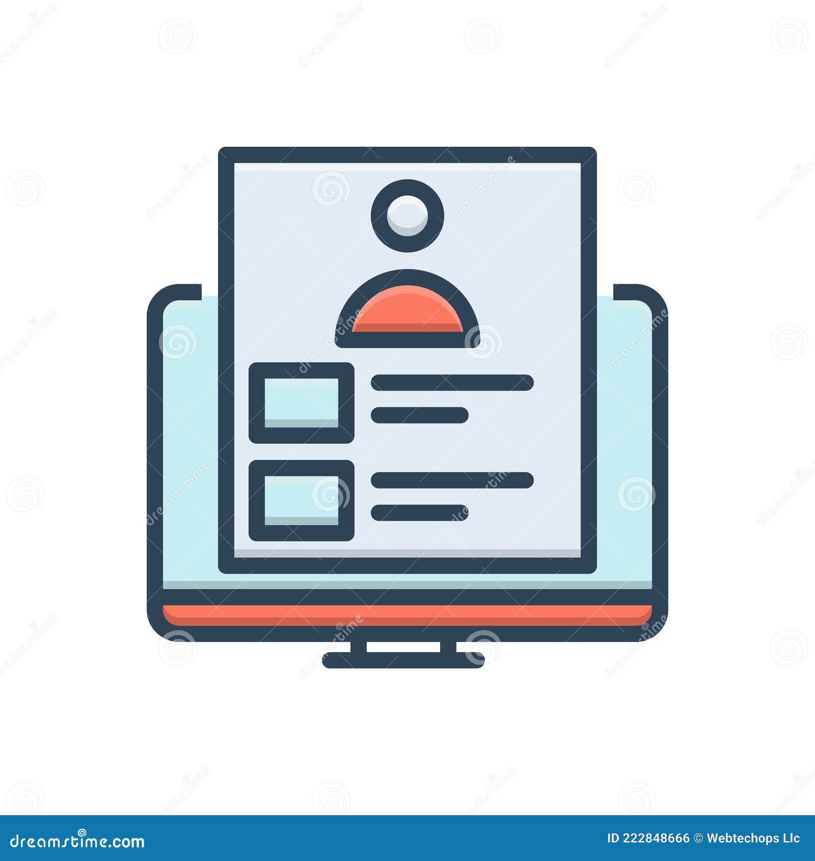 Color Illustration Icon for Portfolio, Presentation and Infographic ...