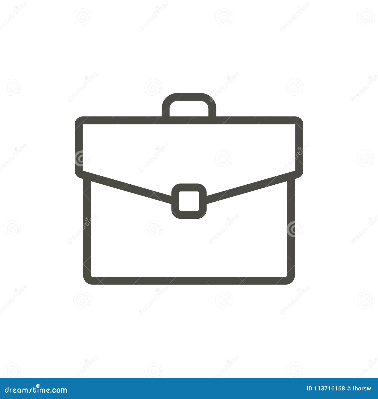Portfolio Icon Vector. Line Work Case Symbol Stock Vector ...