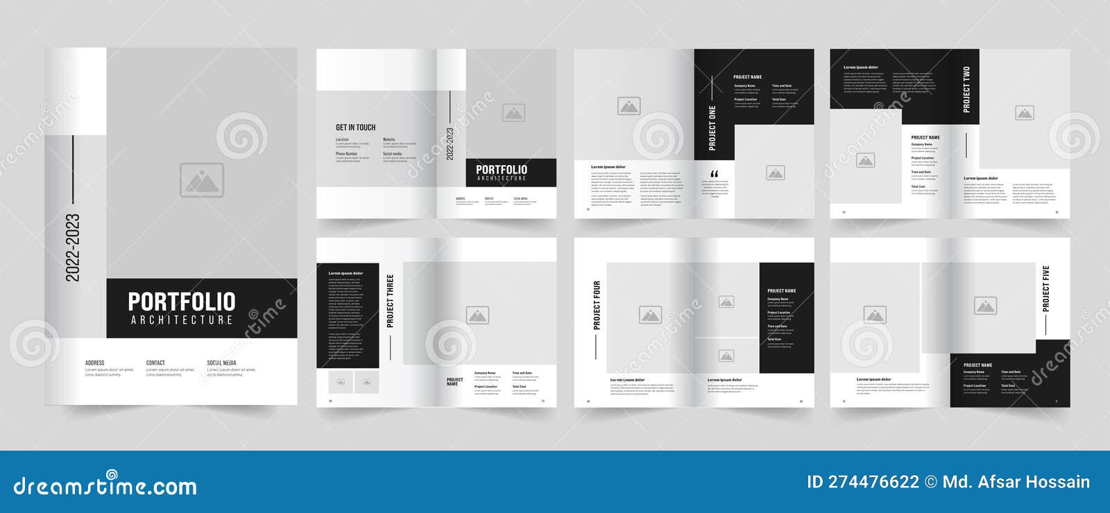 Portfolio Layout Template or Architecture Portfolio Template Design ...
