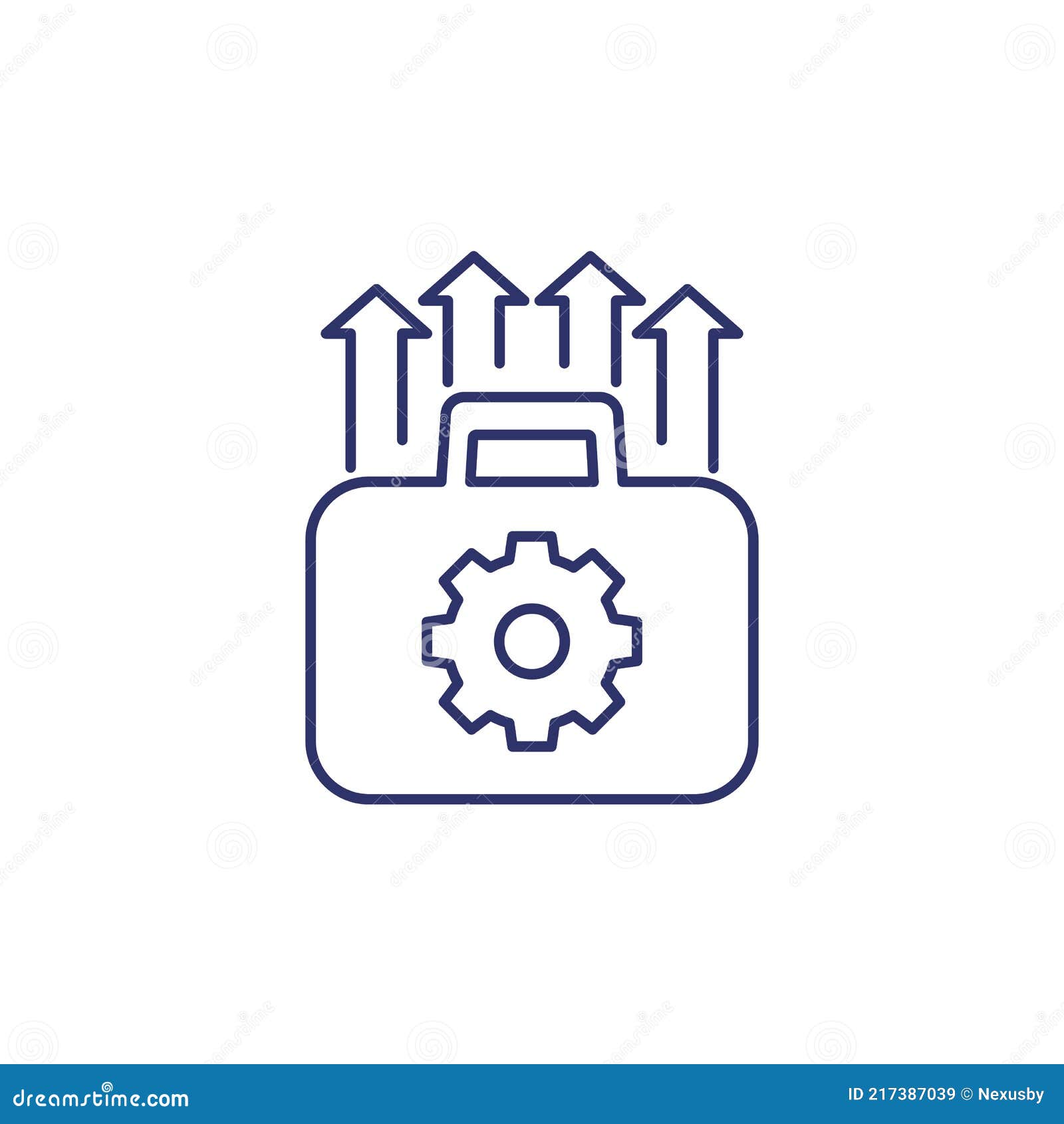 Portfolio Optimization and Growth Line Icon Stock Vector - Illustration ...