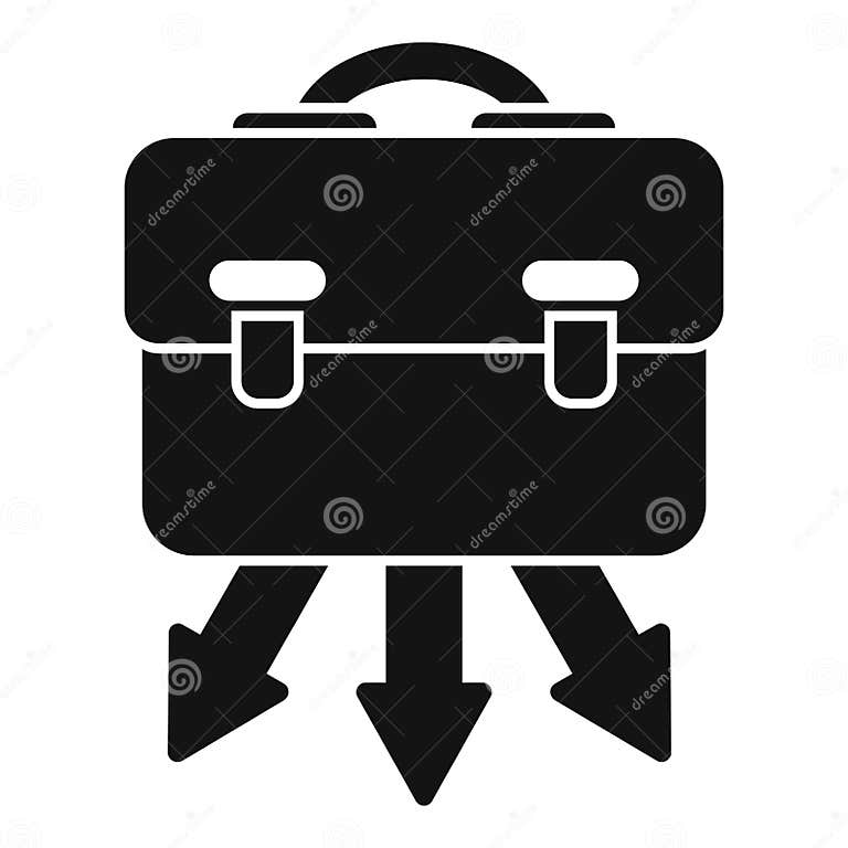 Portfolio Optimization Icon Showing Diversification Strategy Stock ...