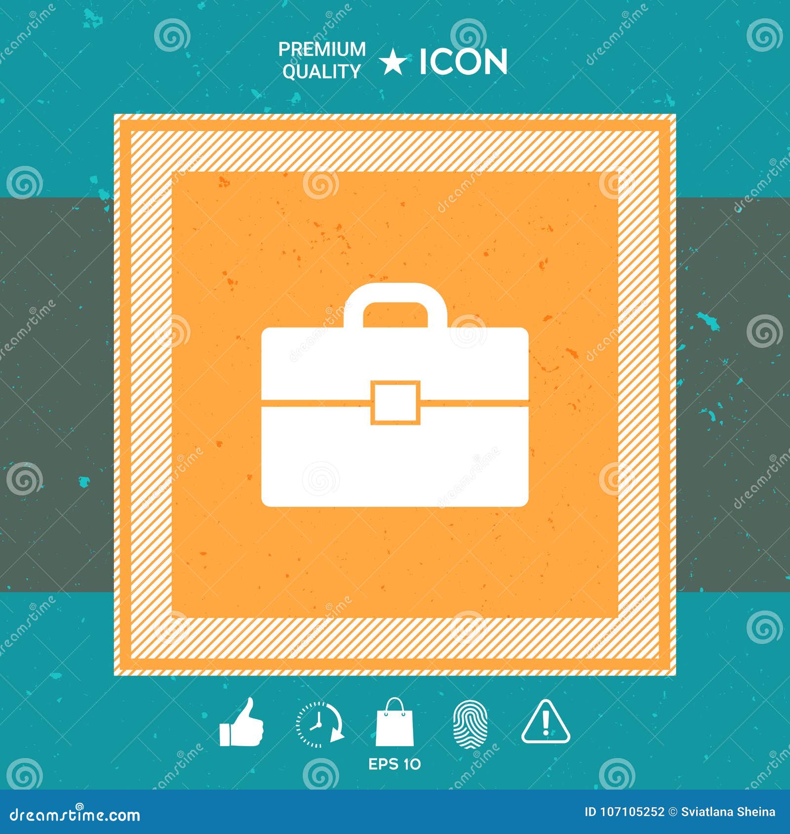 Portfolio symbol icon stock vector. Illustration of businessman - 107105252