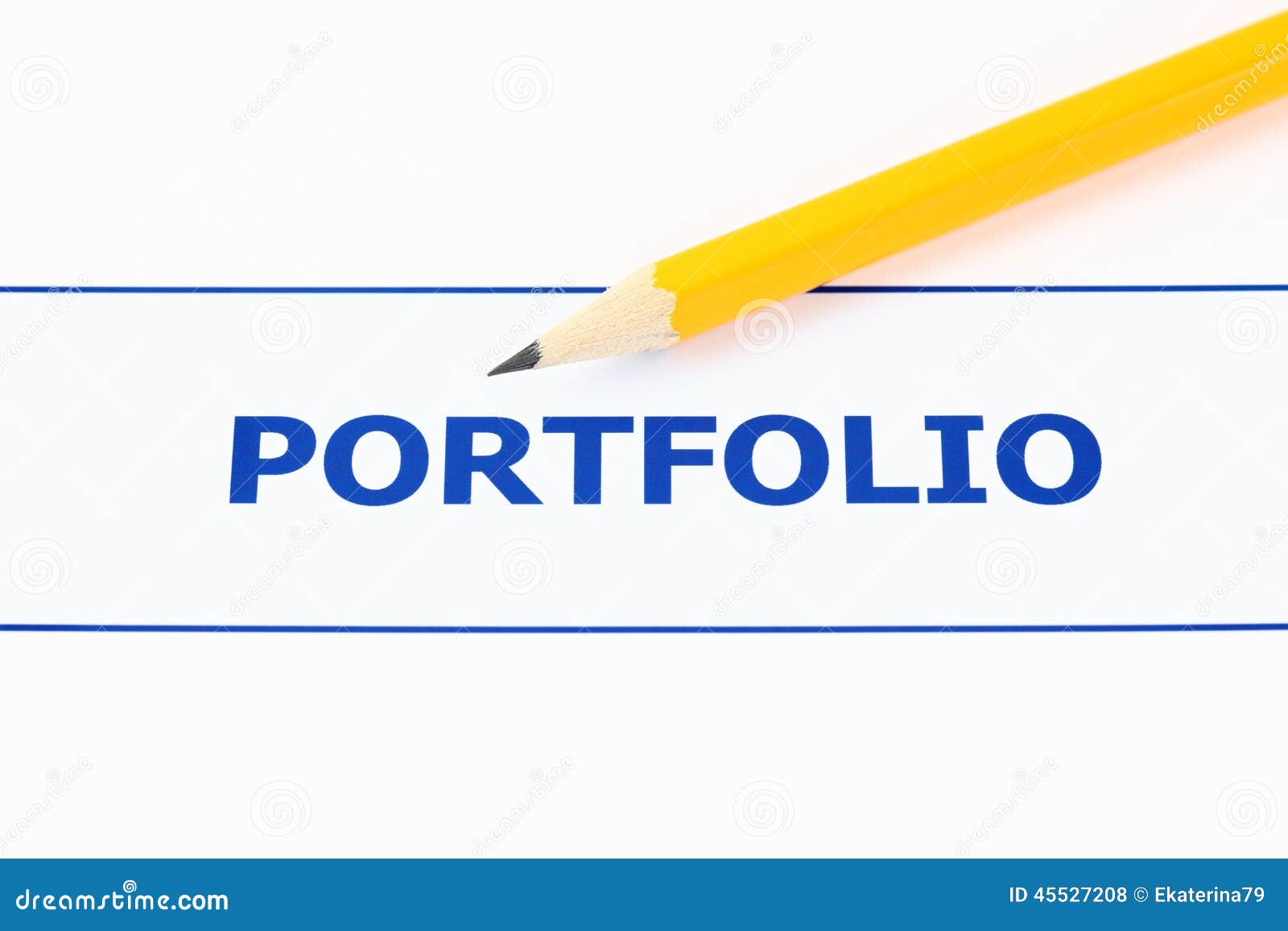Portfolio stock photo. Image of blue, word, symbol, portfolio - 45527208