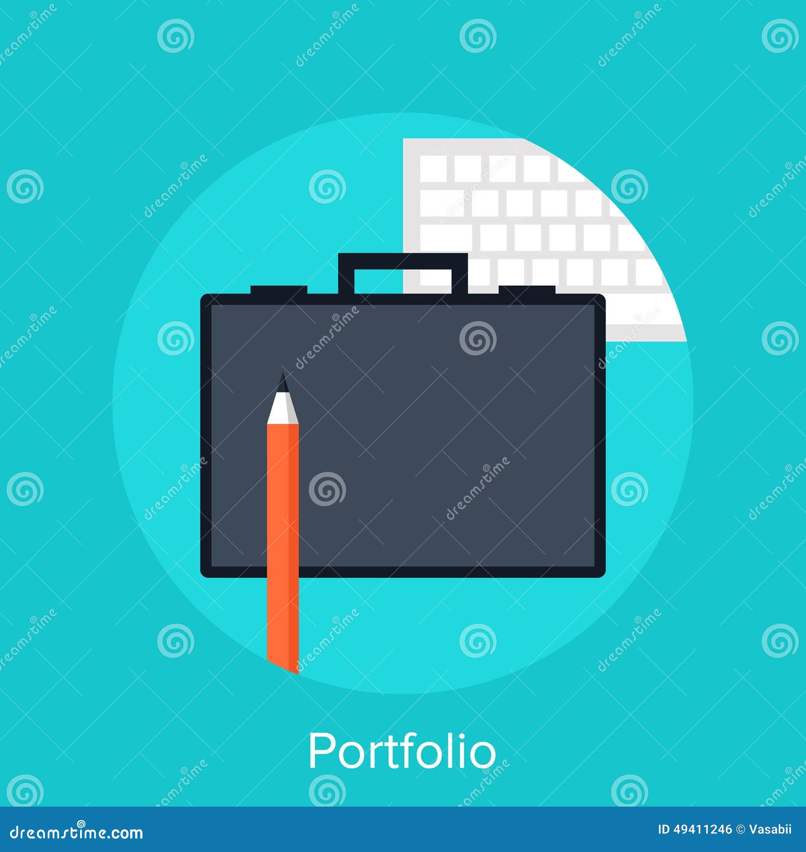 Portfolio stock vector. Illustration of management, document - 49411246