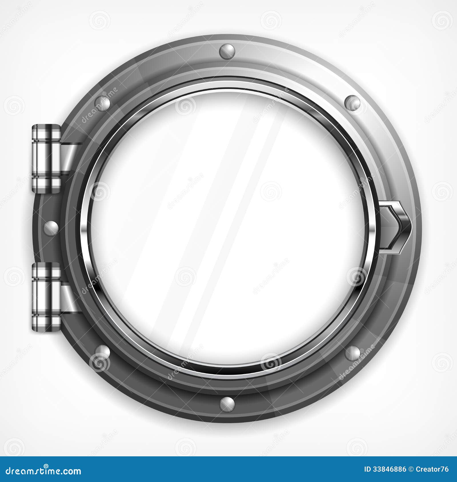Porthole seascape on white stock vector. Illustration of travel - 33846886