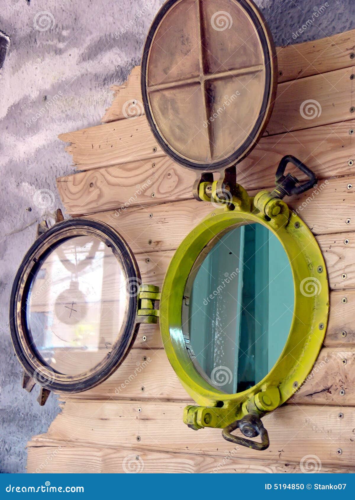 Porthole on a Ship stock photo. Image of lens, port, wall - 5194850