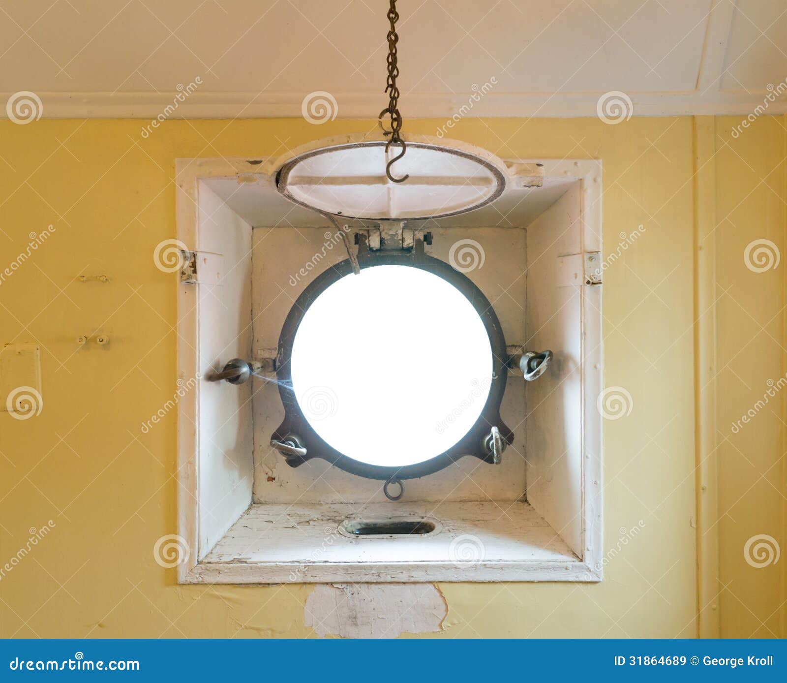 Porthole window on a ship stock image. Image of maritime - 31864689
