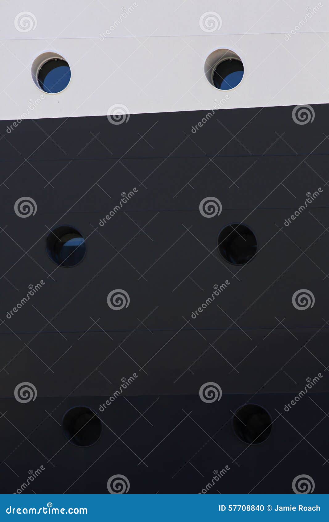 Portholes Windows Cruise Ship Stock Photo - Image of texture, side ...