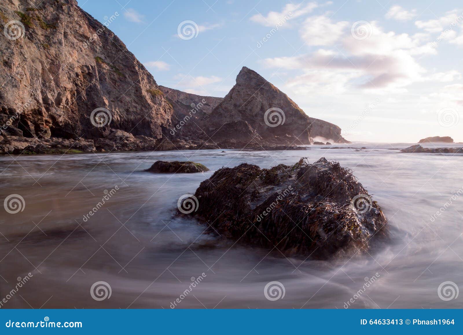 Porthtowan stock image. Image of horizon, coast, color - 64633413