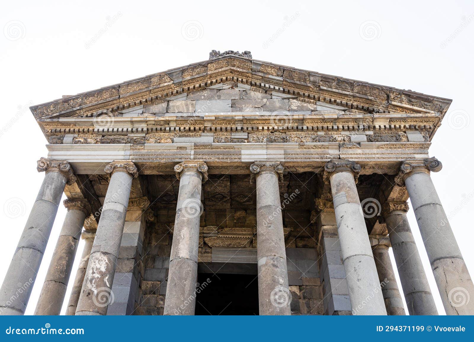 Portico and Colonnade of Ancient Garni Temple Editorial Stock Image ...