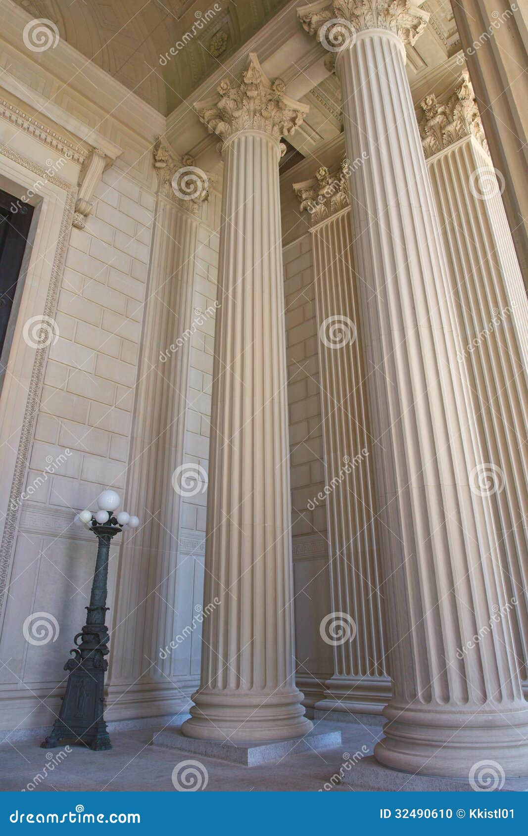 Portico Columns at National Archives Stock Photo - Image of facade ...