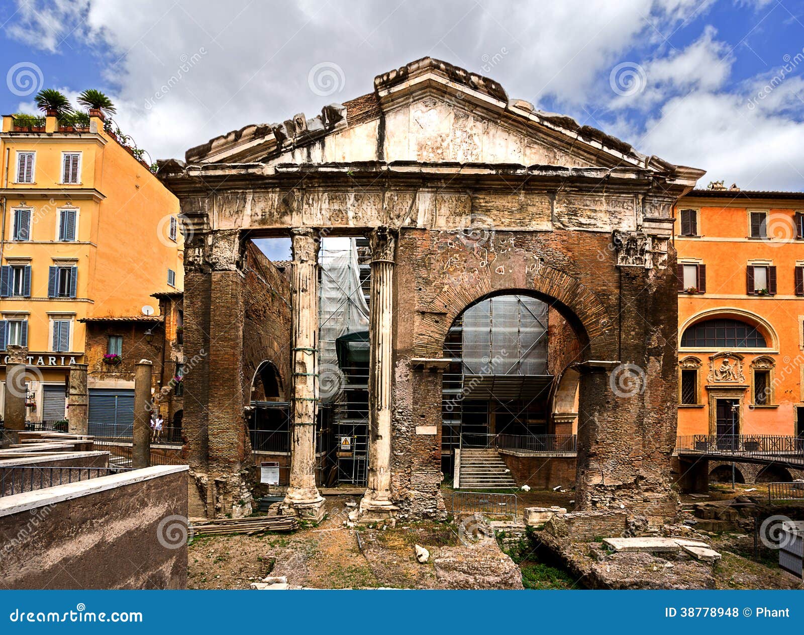 Portico D Ottavia. Rome. Italy Stock Photo - Image of architecture ...