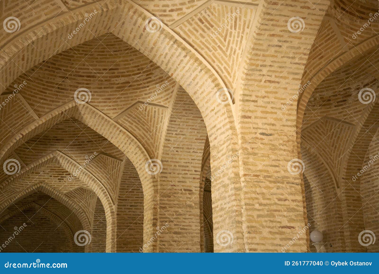 The Portico of Fired Bricks in a Large Mosque in Bukhara Stock Photo ...