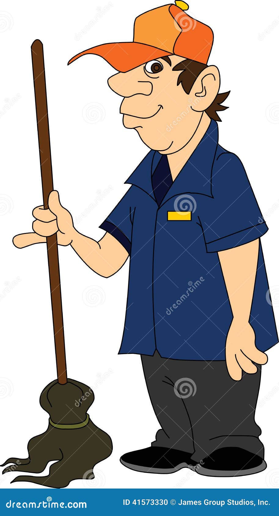 Portier illustration de vecteur. Illustration du housework - 41573330