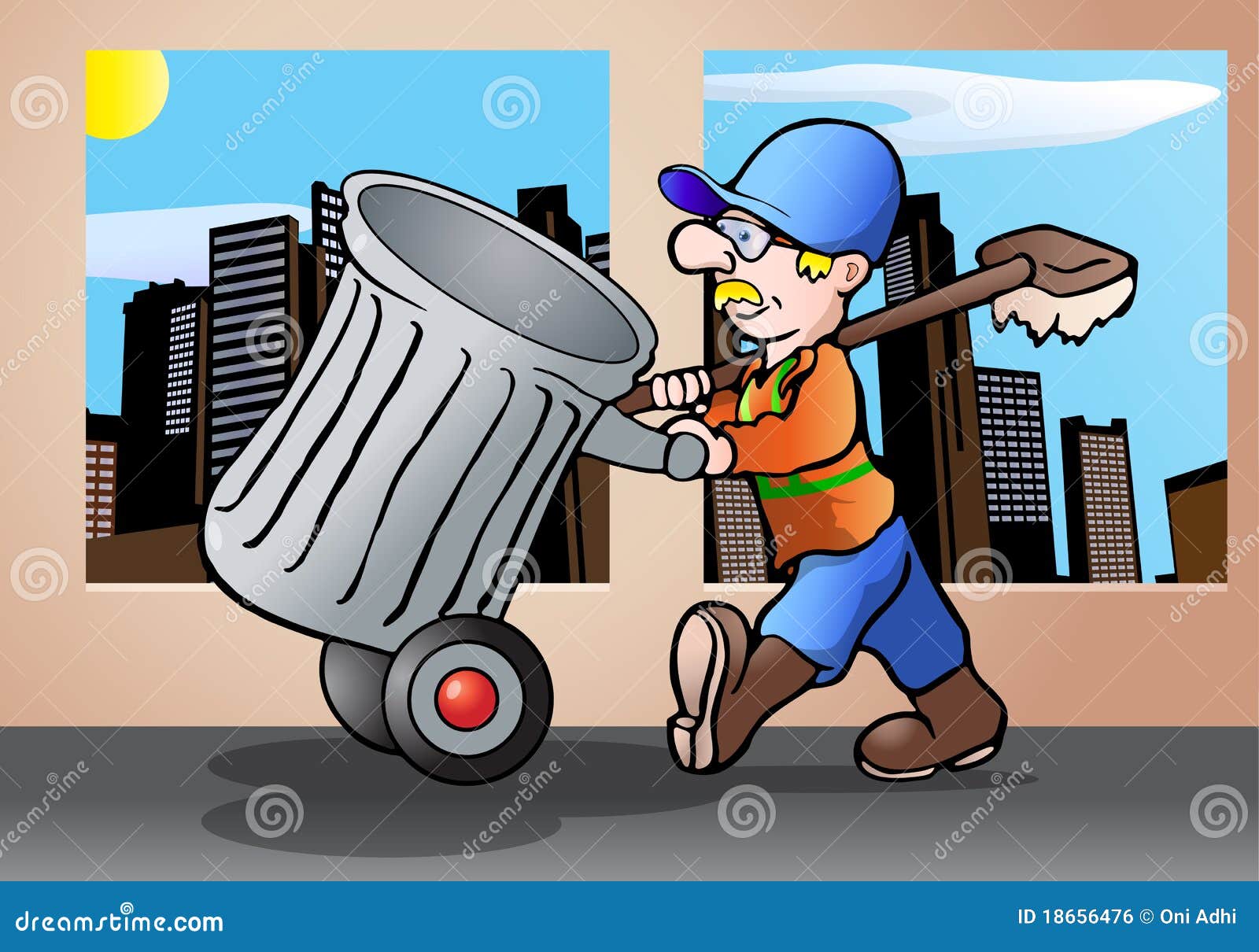 Portier en service illustration stock. Illustration du over - 18656476