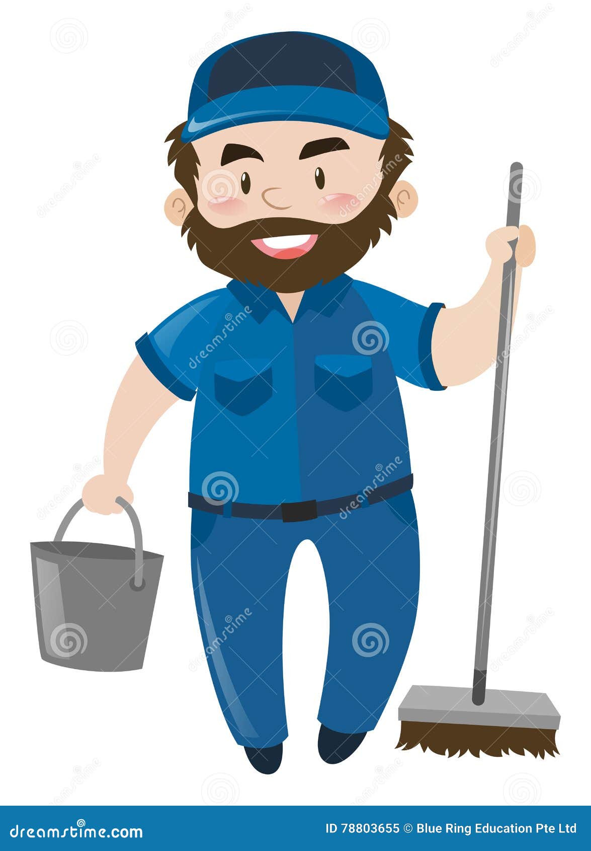 Portier Masculin Dans L'uniforme Bleu Illustration de Vecteur ...