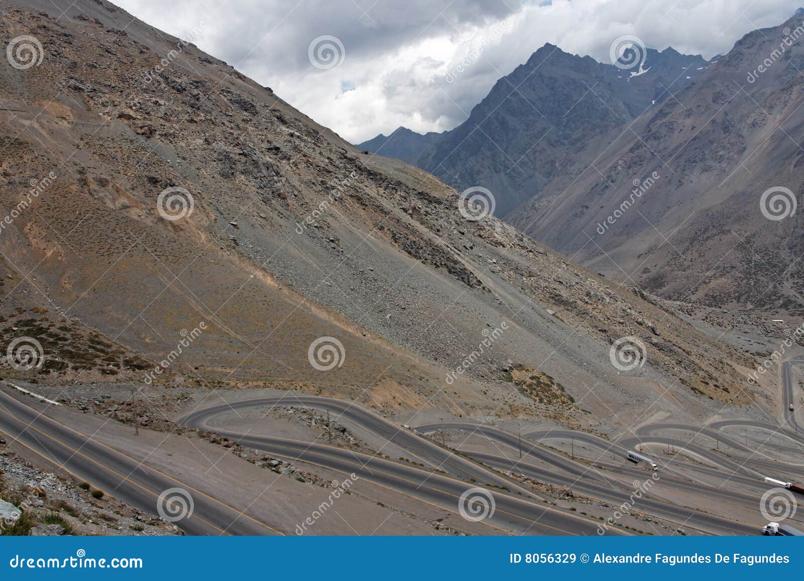 Portillo Mountains Chile stock image. Image of andes, curve - 8056329