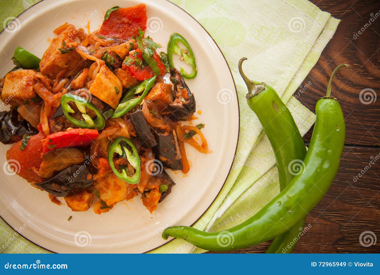 Portion of ajapsandali stock image. Image of pepper, dish - 72965949