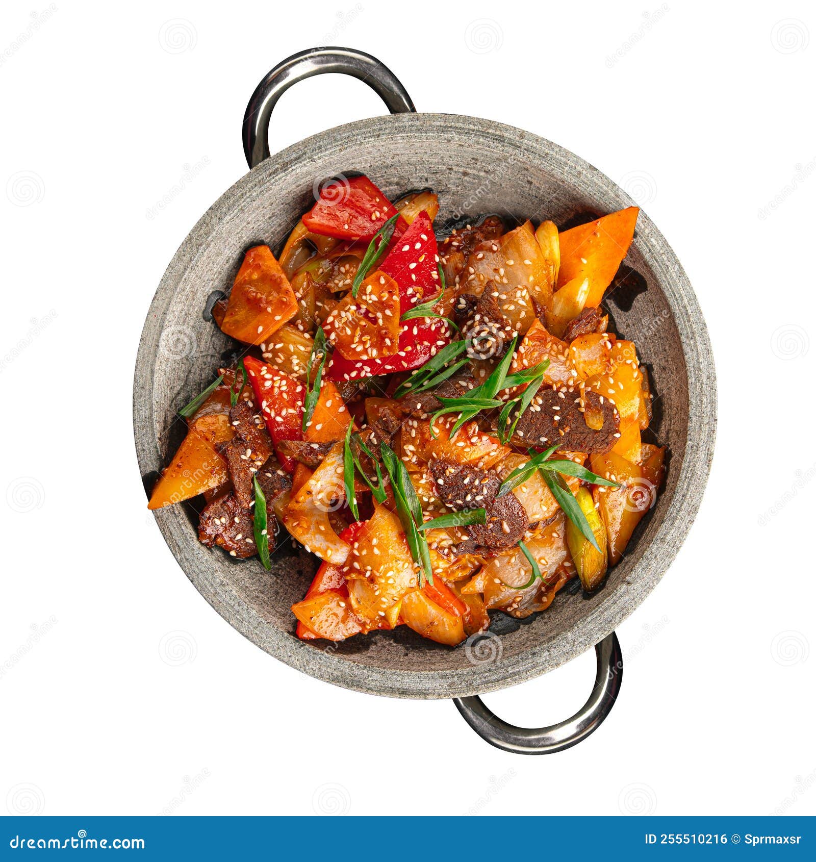 Portion of Asian Roasted Beef with Vegetables Stock Photo - Image of ...