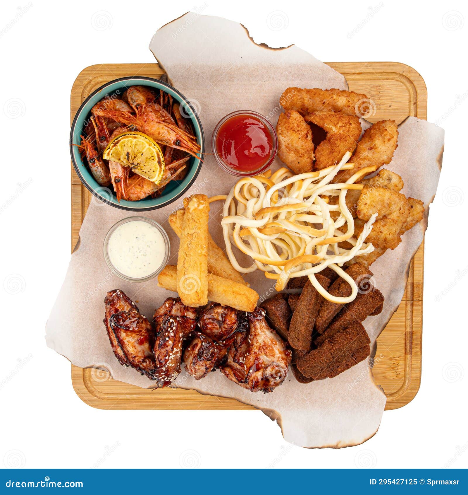 Portion of Beer Appetizer Set Platter Stock Image - Image of barbecue ...