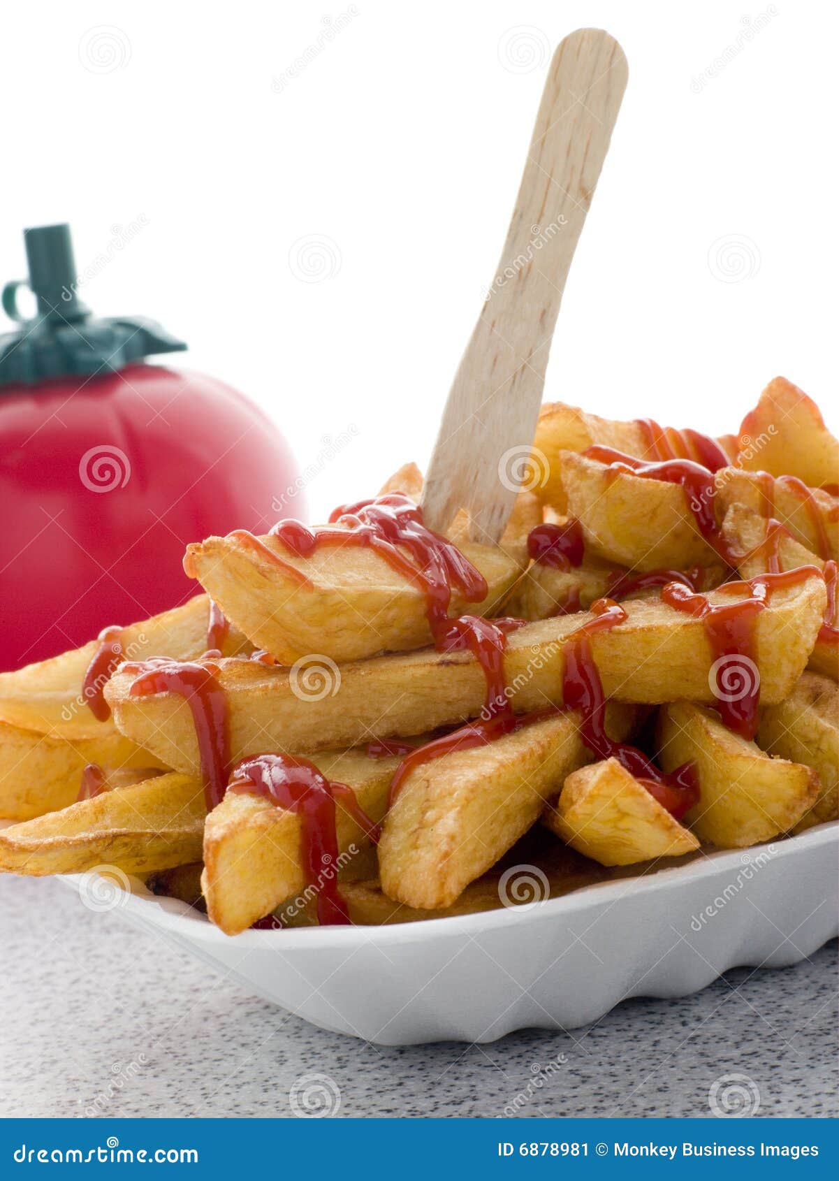 Portion of Chips in a Polystyrene Tray Stock Image - Image of snack ...