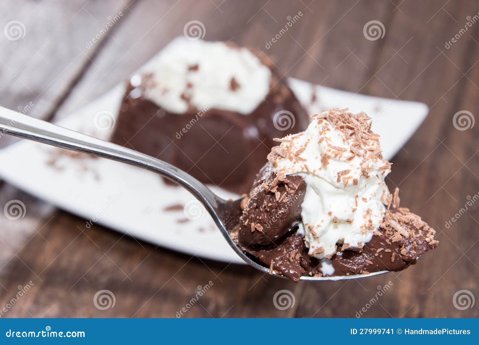 Portion of Chocolate Pudding Stock Image - Image of tasty, sauce: 27999741