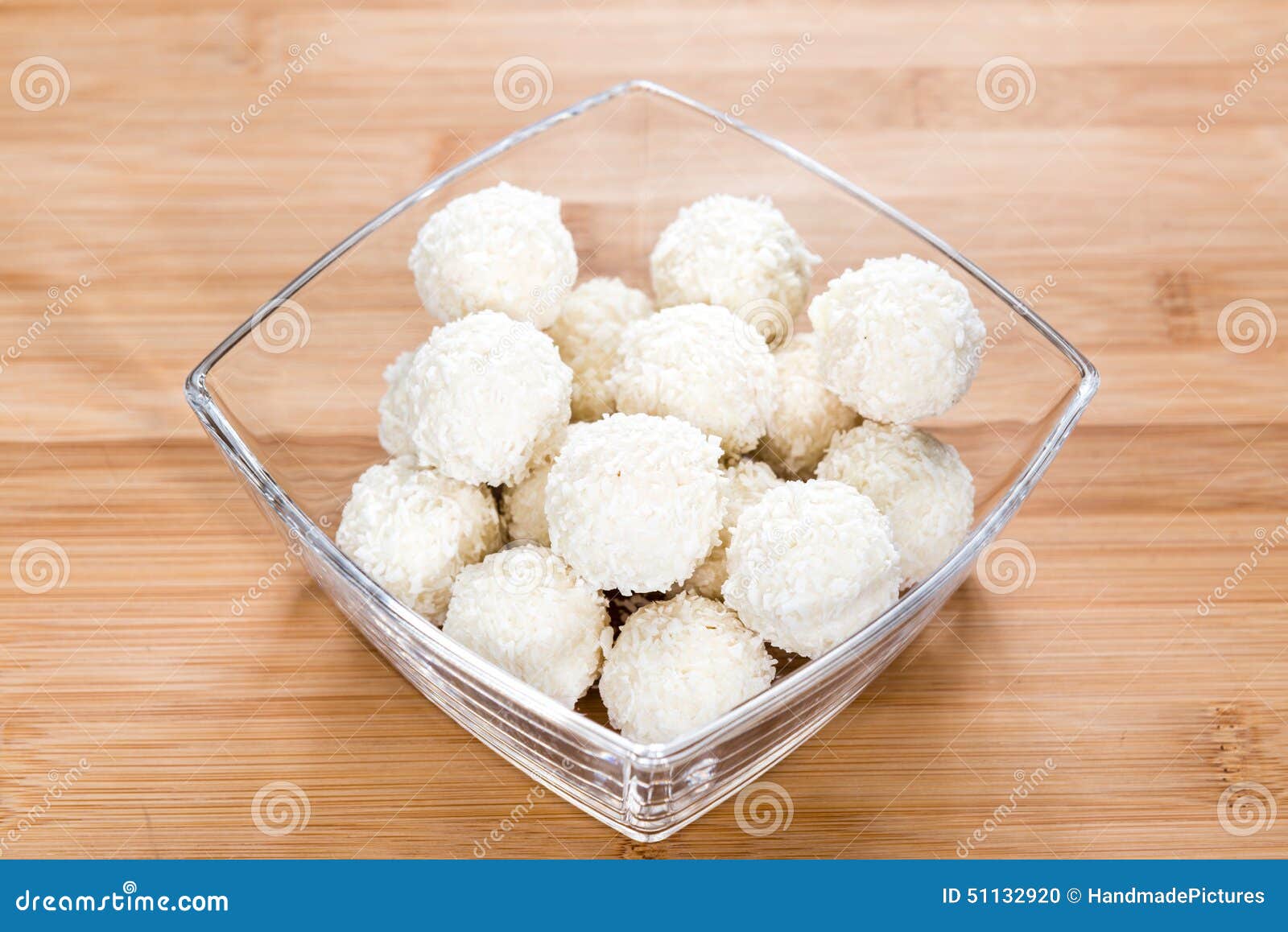 Portion of Coconut Pralines Stock Photo - Image of ingredient, focus ...