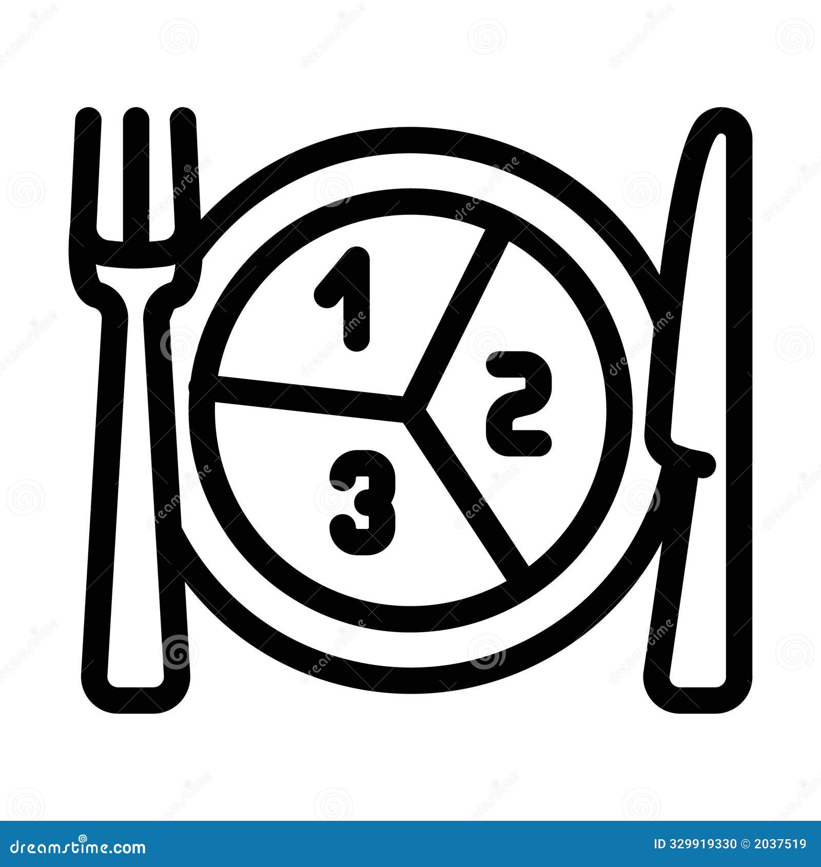 Portion Control Multi Color Concept Icon Cartoon Vector | CartoonDealer ...