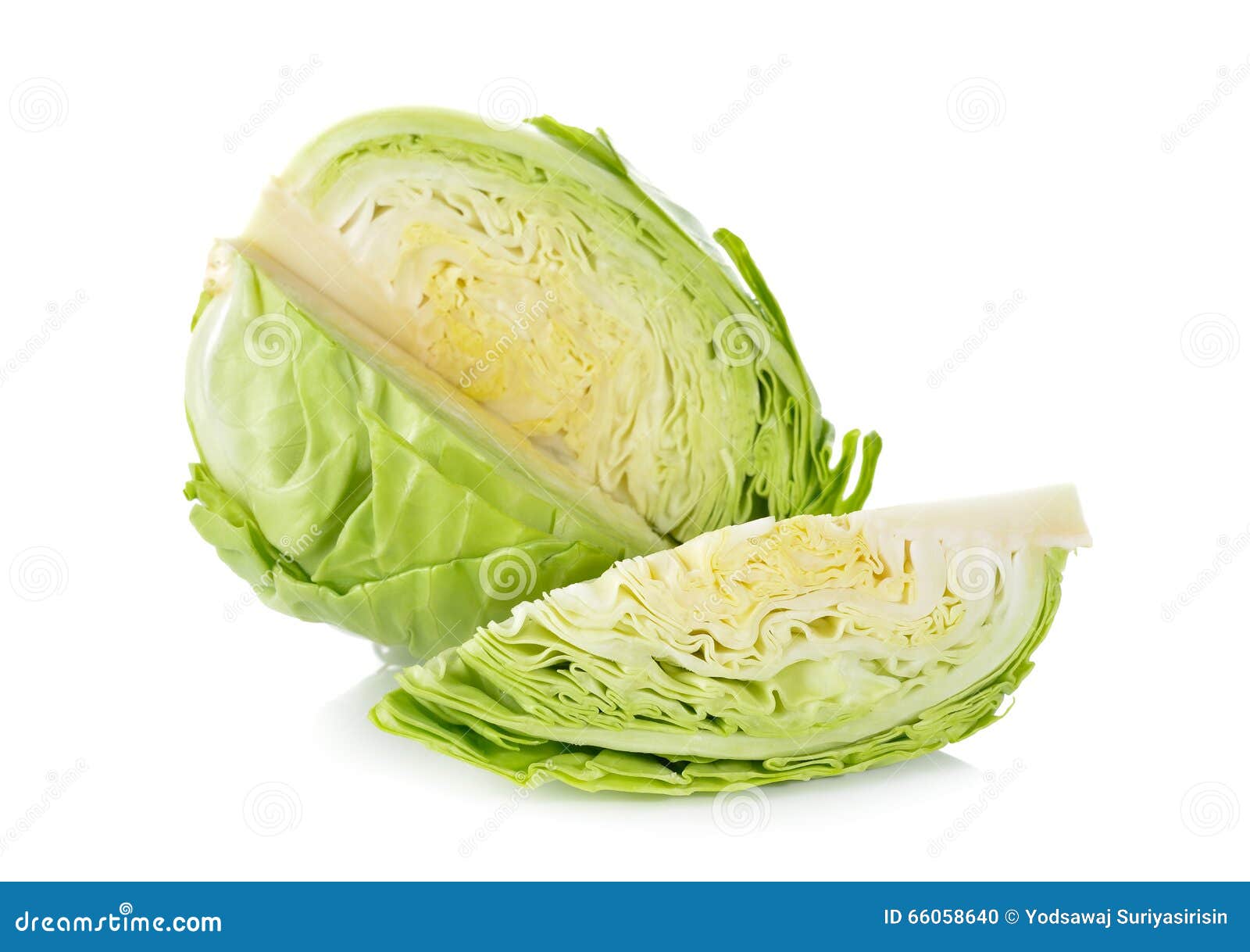 Portion Cut Fresh Cabbage on White Stock Photo - Image of kale ...