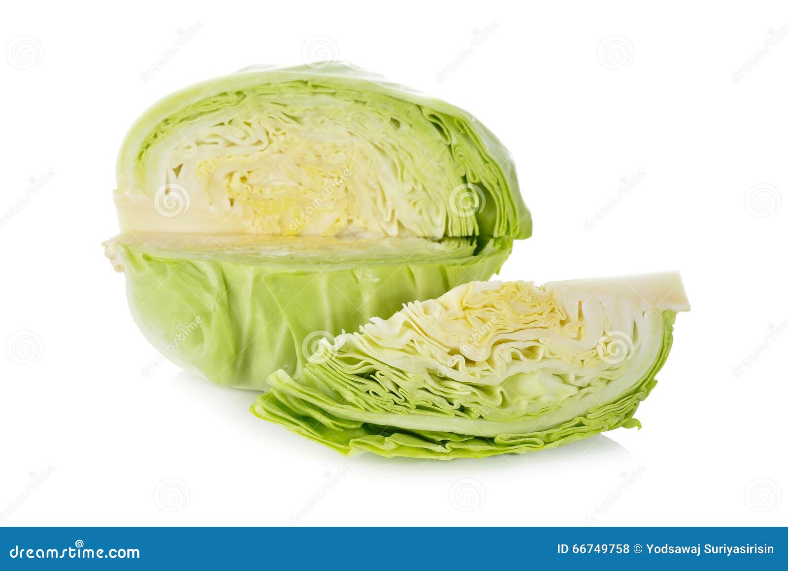 Portion Cut Fresh Cabbage on White Stock Photo - Image of background ...