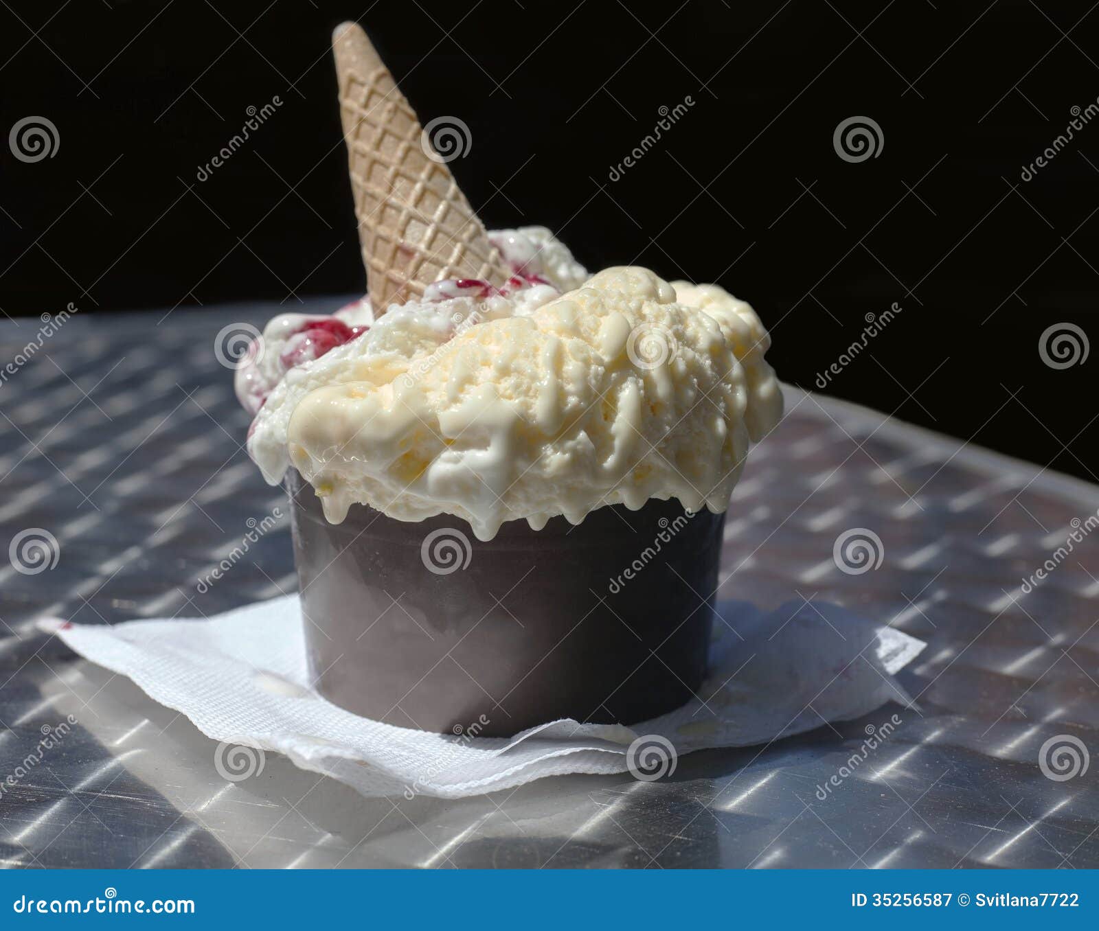 Portion of Delicious Ice Cream. Stock Image - Image of dining, product ...
