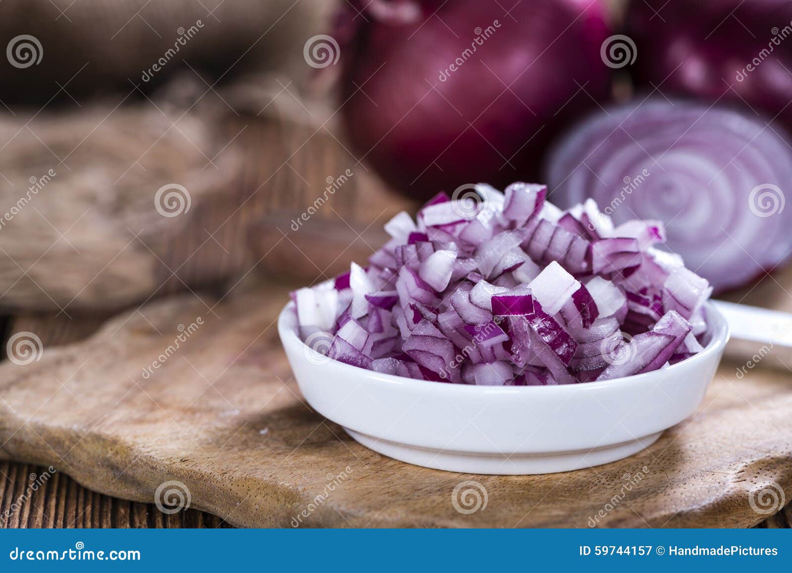 Portion of Diced Red Onions Stock Image - Image of onion, organic: 59744157