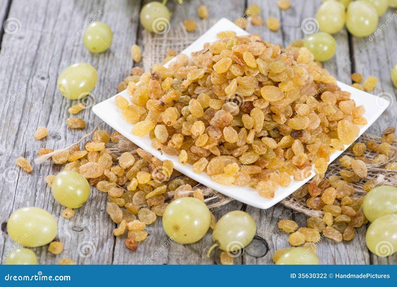 Portion of dried Grapes stock photo. Image of snack, closeup - 35630322