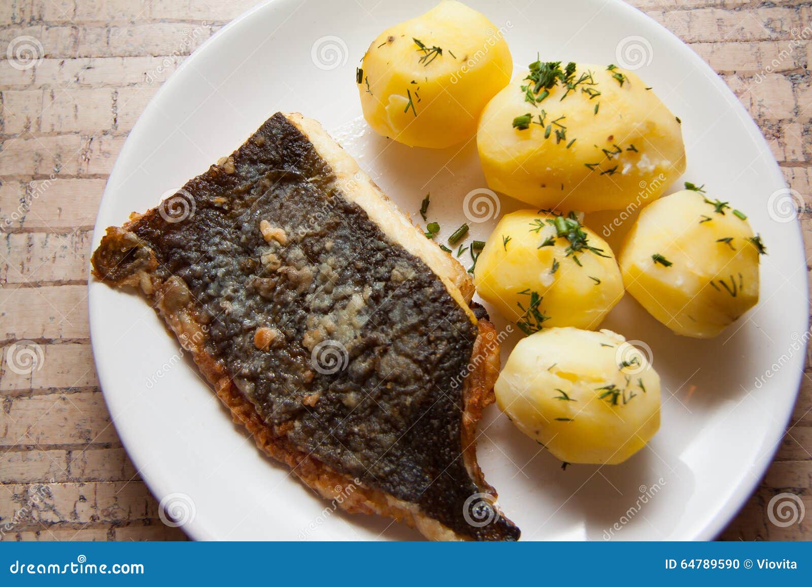Fried Flatfish Flounder With Crispy Crust Stock Photography ...