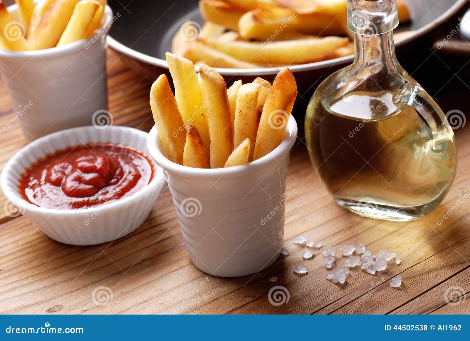 Portion of french fries stock photo. Image of chips, cooked - 44502538