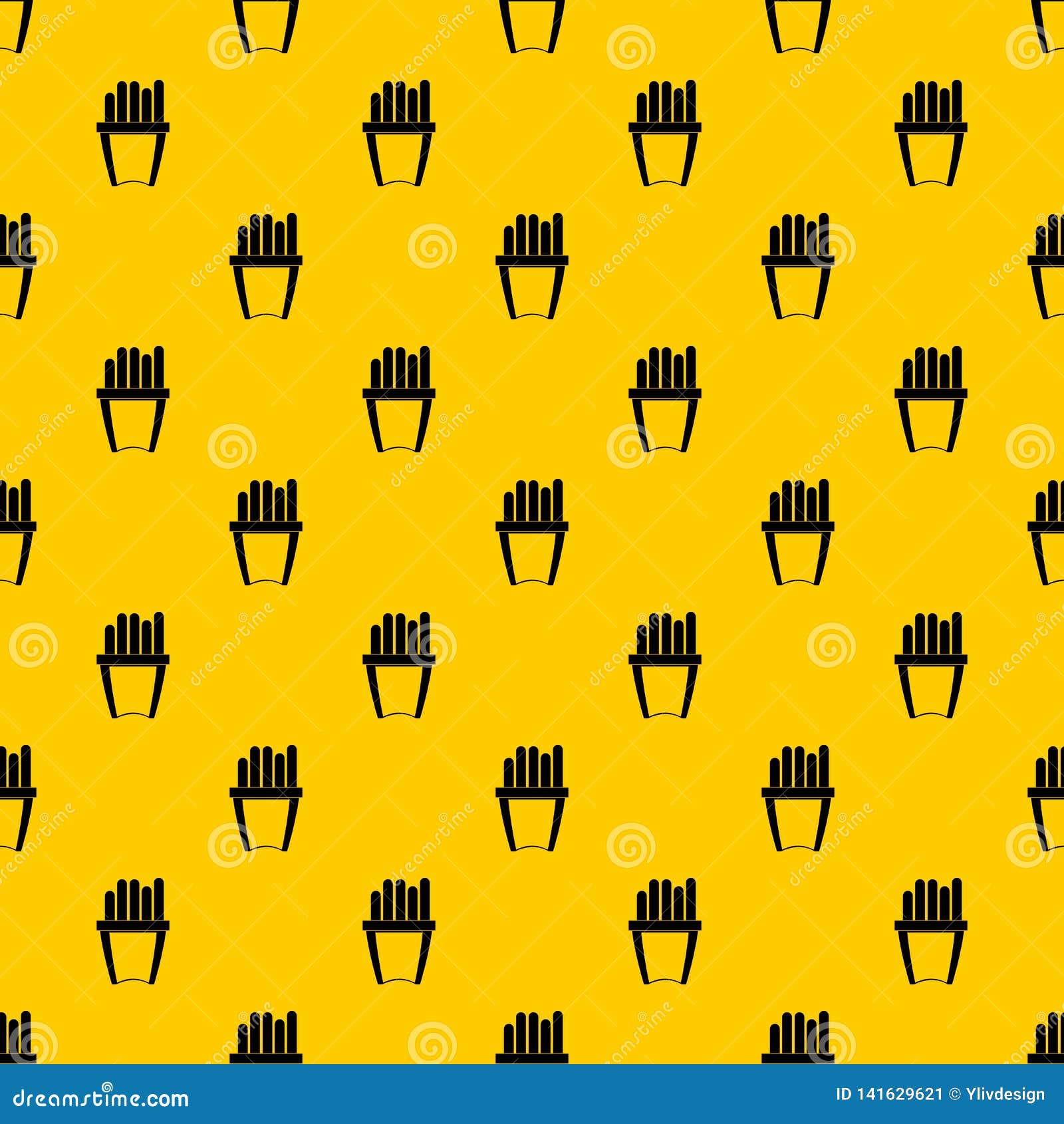 Portion of French Fries Pattern Vector Stock Vector - Illustration of ...