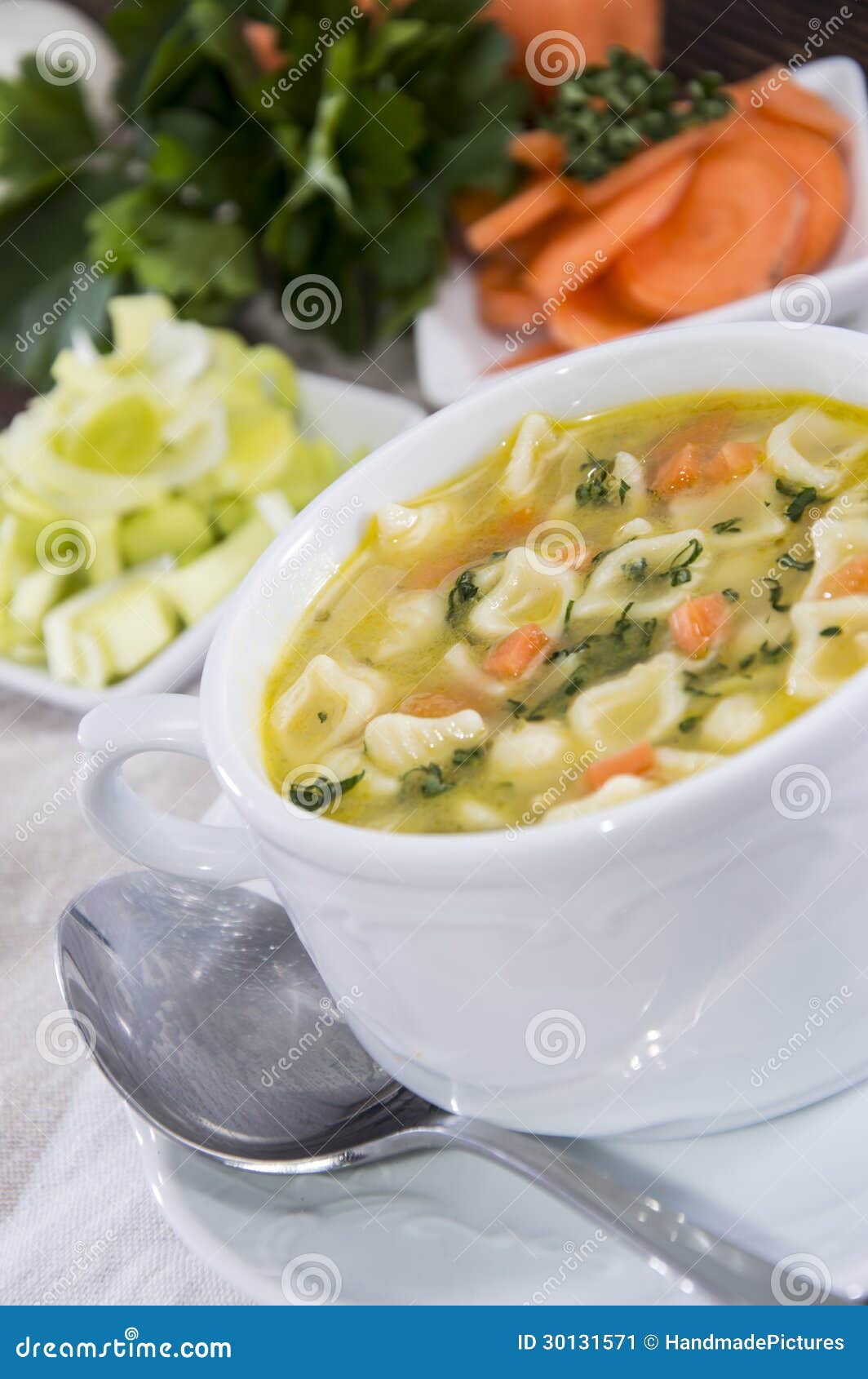 Portion of Soup stock image. Image of meal, cuisine, appetizer - 30131571