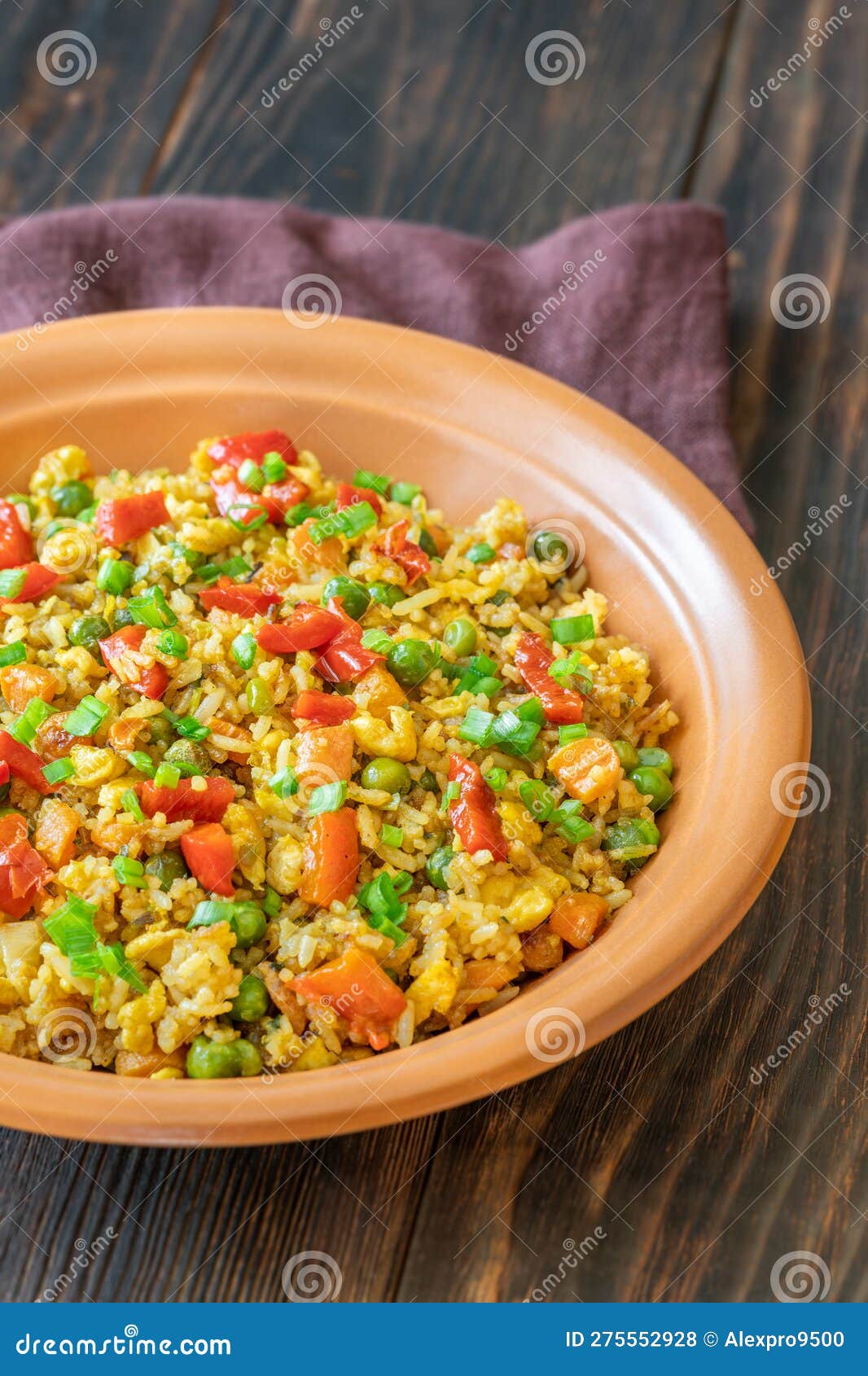 Portion of fried rice stock photo. Image of rustic, long - 275552928