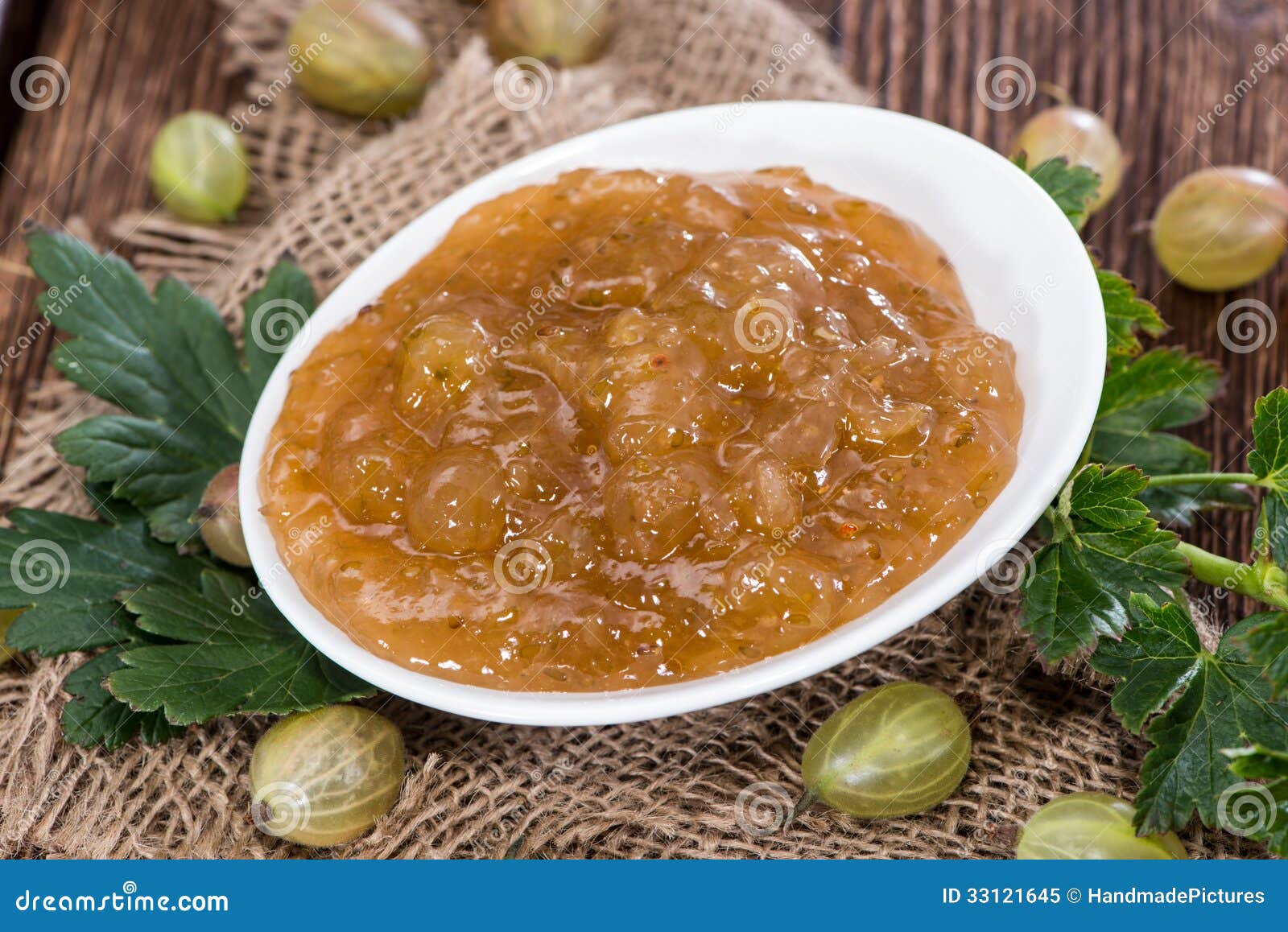 Portion of Gooseberry Jam stock image. Image of homemade - 33121645